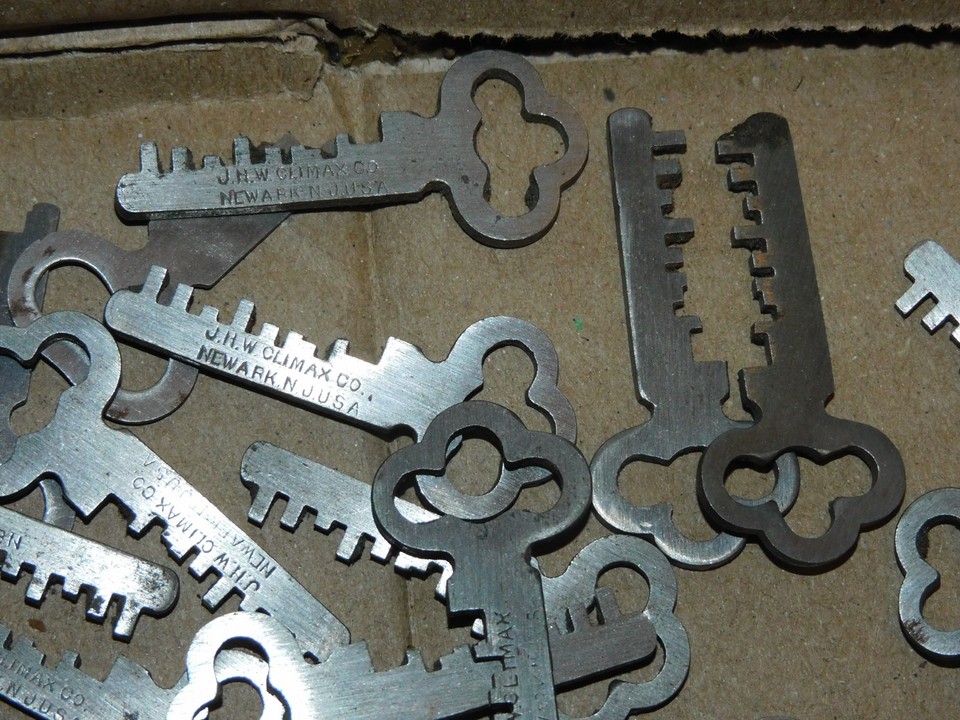 Mixed Lot of Vintage Flat Keys JHW Climax Newark NJ #2 | eBay