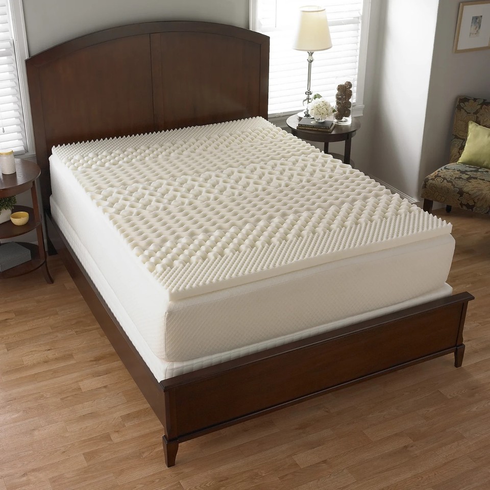 Mainstays 1.25" 7-Zone Foam Mattress Topper, Twin/Twin-XL,Antibacterial ...
