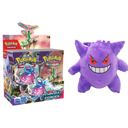 Pokemon Temporal Forces Booster Box New Sealed with 10 inch Gengar ...