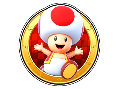 Toad Mario Party Icon Mushroom Kingdom Sticker Waterproof Vinyl Decal ...