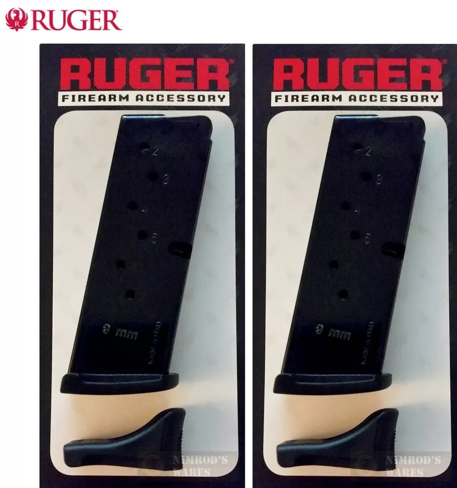 2 Pack - Ruger LC9 LC9S 9mm 7 Round Magazines with 4 x Floorplates ...