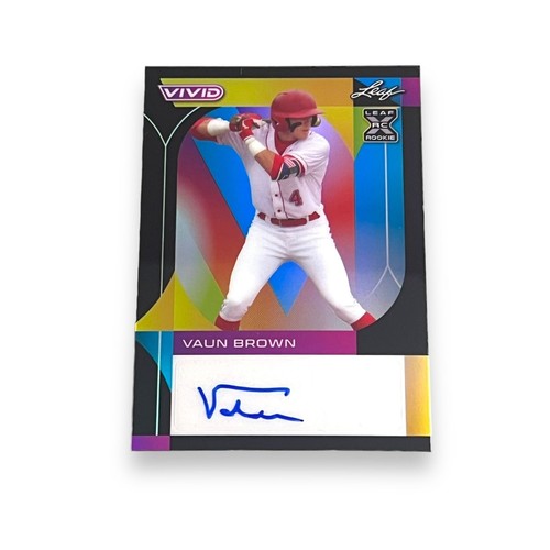 Vaun Brown Auto 2022 Leaf Vivid RC 14/20 San Francisco Giants | eBay