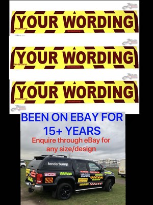 3X Magnetic Signs YOUR WORDING SIGN WIDE LOAD SLOW ESCORT LONG VEHICLE ...