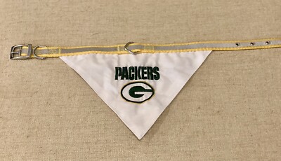NFL Green Bay Packers bandana dog collar sz medium | eBay