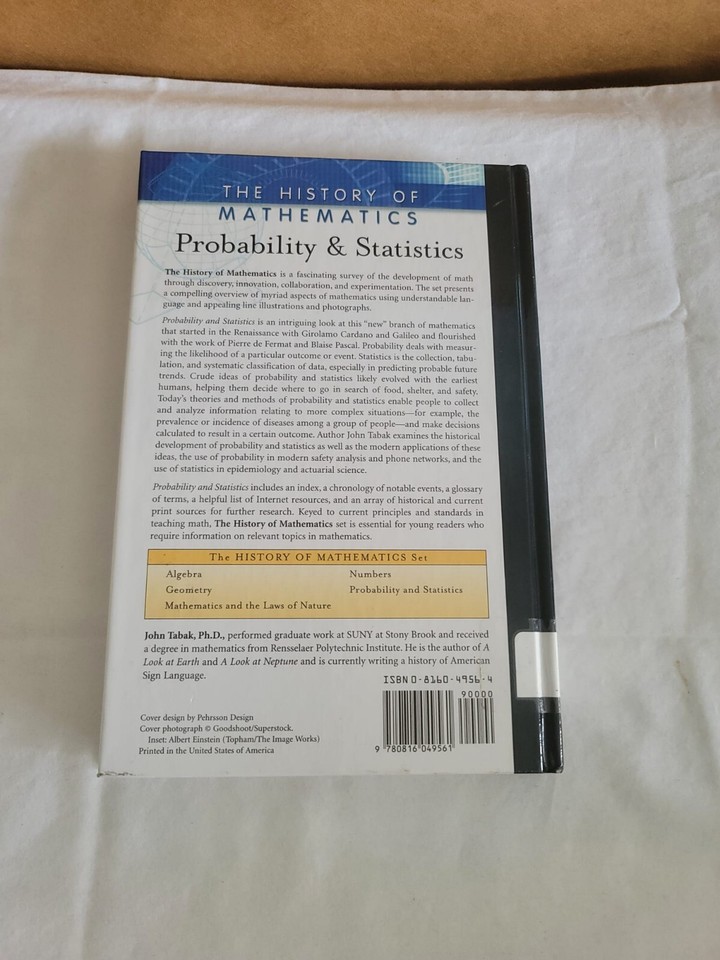 The History Of Mathematic probability and statistics | eBay