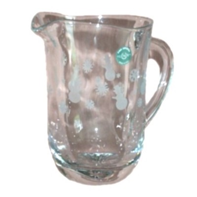 Lenox Italian Crystal Pitcher Etched With a Winter Snowman Design | eBay