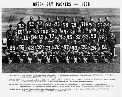 1968 Green Bay Packers NFL Champs, 8x10 B&W Team Photo | eBay