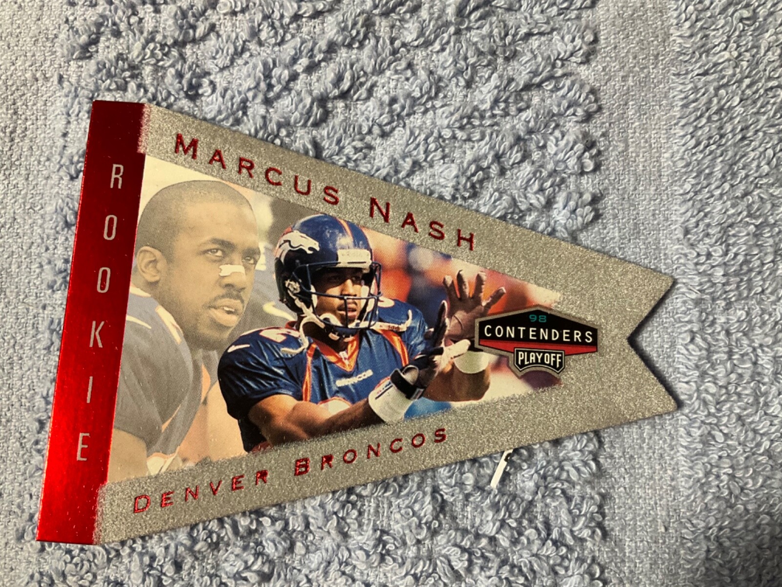 Marcus Nash Vols Broncos 1998 Contenders Rookie Red/Grey SP Pennant #29 ...