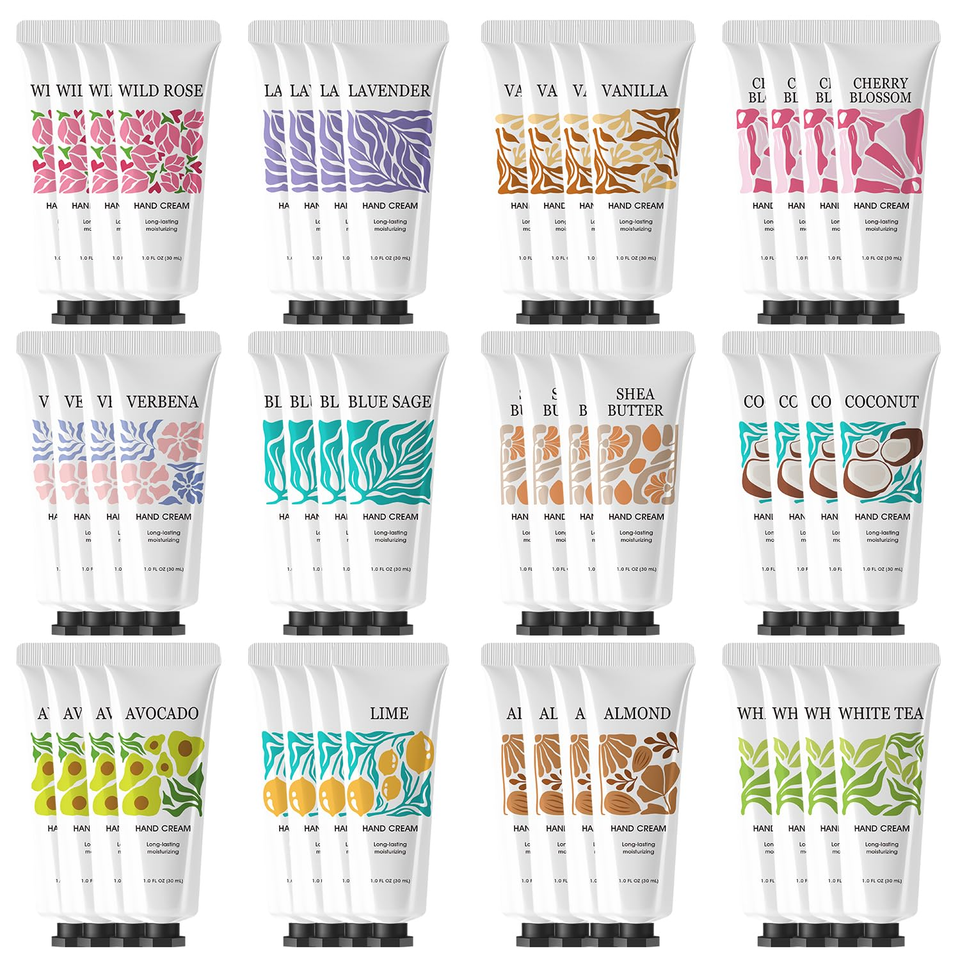 48 Pack Hand Cream Bulk Gifts, Travel Size Hand Lotion Dry Hands ...