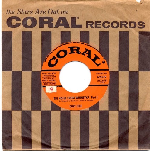 COZY COLE - BIG NOISE FROM WINNETKA - 45 RECORD | eBay
