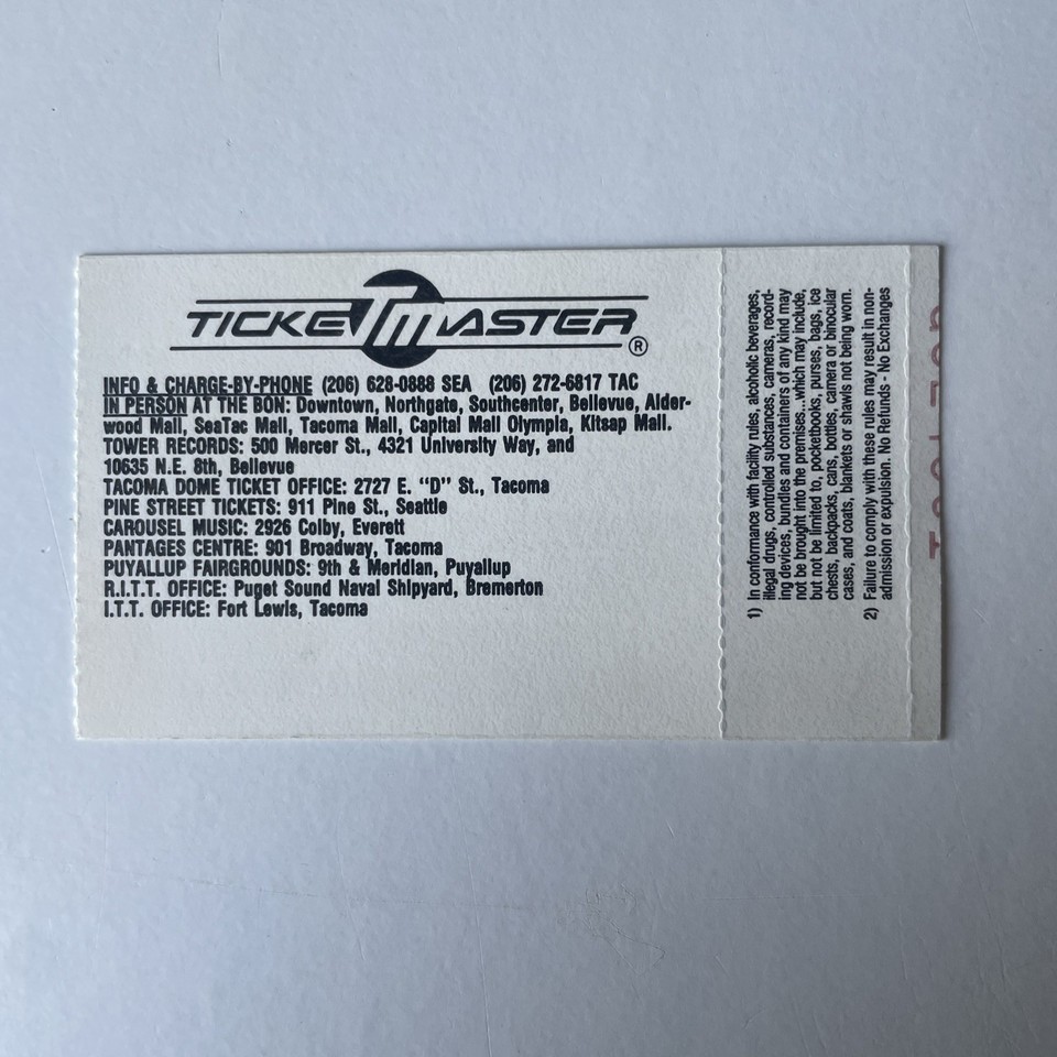 Rolling Stones Ticket Stub Nov 2 1989 Vancouver BC | eBay