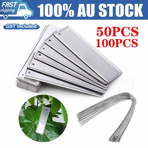 50-100x Aluminum Plant Labels Double Sided Metal Labels Tree ID Tags ...