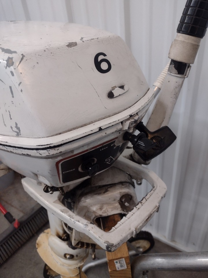 Johnson 6 HP 2-Stroke SS Tiller Outboard Motor Boat Engine | 4 5 7.5 8 ...