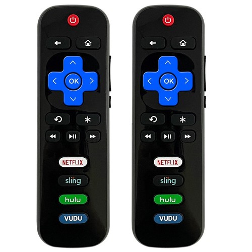 2Pcs Universal Remote For TCL Roku TV, Hisense Roku TV, Insignia Roku ...