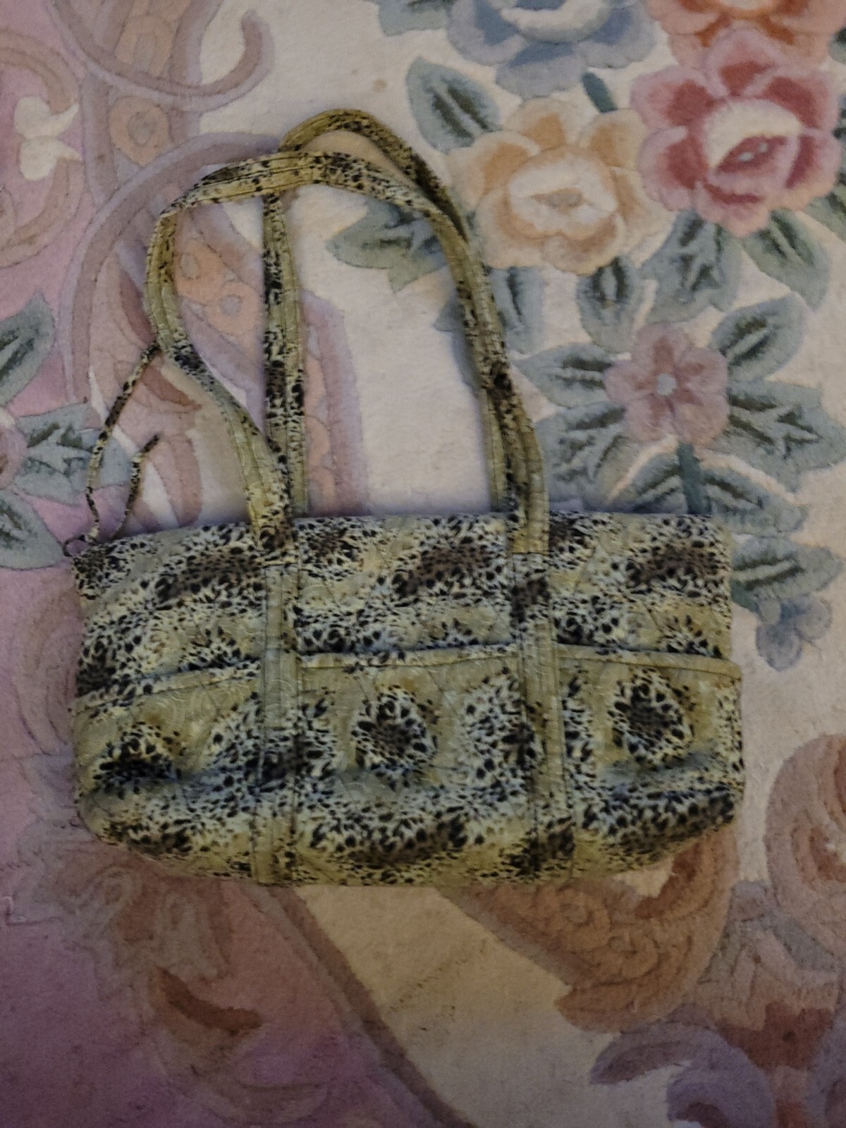 Green Leopard Print Quilted Tote Bag/Sewing Bag With … - Gem