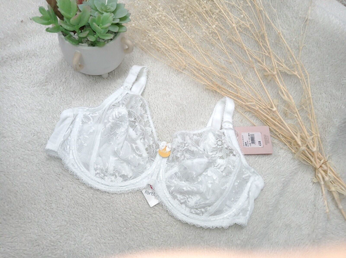 Balcony Non-Padded White Soft Net Bra Size 38FF - Comfortable & Stylish ...
