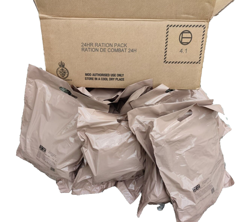 24 Hour BRITISH MRE RATION PACK - Camping Army Military Issue Food Meal ...