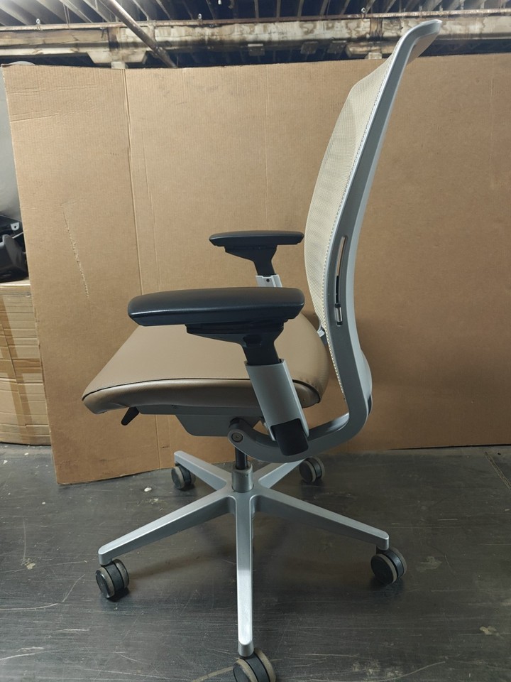 Mesh Back Office Desk Chair Think Chair by Steelcase Version 2 Brown ...