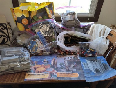 Large Lot of Marvel, Fortress Of The Archkyrie Heroscape Figures Tiles ...