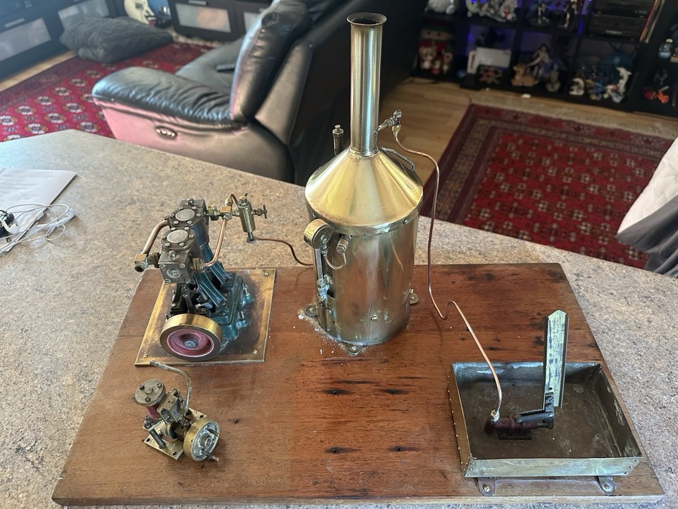 Stuart Steam Engine And Boiler With Water Pump And Spare Boiler And Small Engine | eBay UK