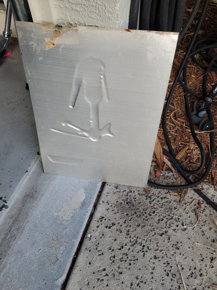 c.1970s Original Vintage Monroe Shocks Sign Metal Embossed VW Beetle ...