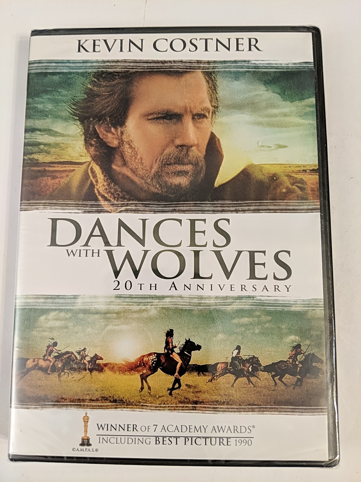 Dances With Wolves 20th Anniversary (DVD, 1990, WS) Kevin Costner NEW ...