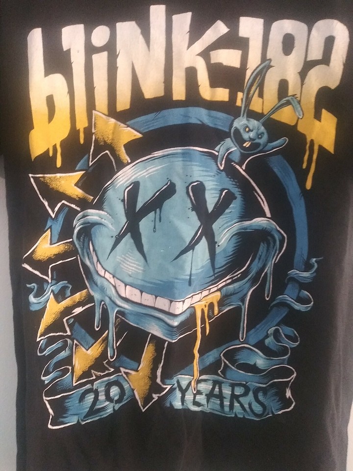 VTG Men’s BLINK-182 20 YEARS t-shirt Sz Small Promo Punk band rock T ...
