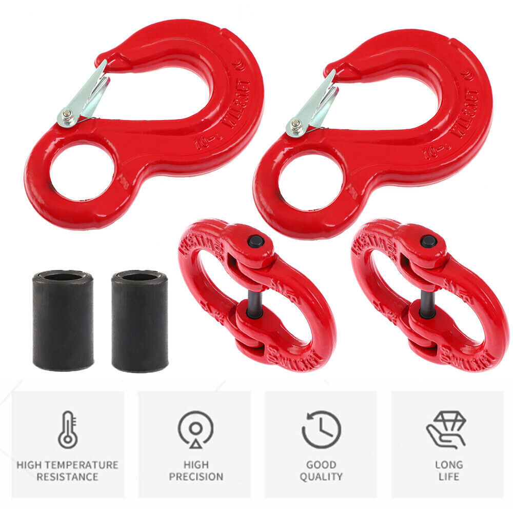 6-7/8-10mm Hammerlock Eye Sling Hook kit Safety Chain Caravan Trailer ...