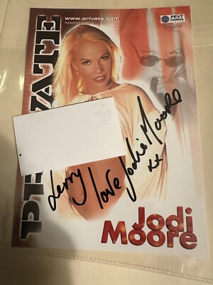 Jodi Moore Erotic, Original Signed 5 7/8x7 7/8in to Jerry from AVN AWARDS | eBay