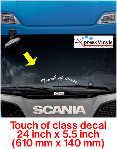 "Touch of class" truck windscreen decal. Truck screen sticker | eBay UK