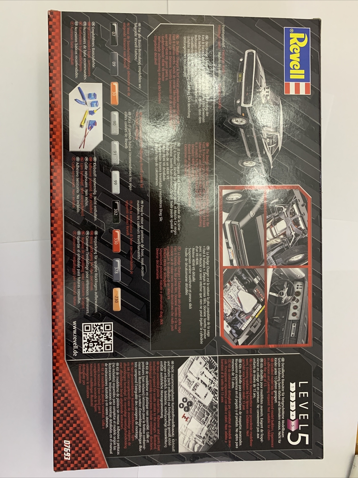 Revell Dominic’s 70 Diogenes CharGer Plastic Model Kit 117Parts21,6cm ...