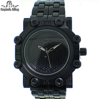 Hip Hop Watches Captain Bling Elegant Pave with Metal Band WM 446 Brand ...