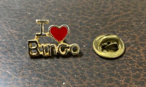 Vintage "I Love Bingo" Collectible Lapel Hat Brooch Pin (FC113-3Q1982 ...