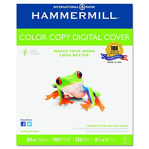 Hammermill Paper, Color Copy Digital Cover, 80lb, 8.5 x 11, 250 / Pack ...