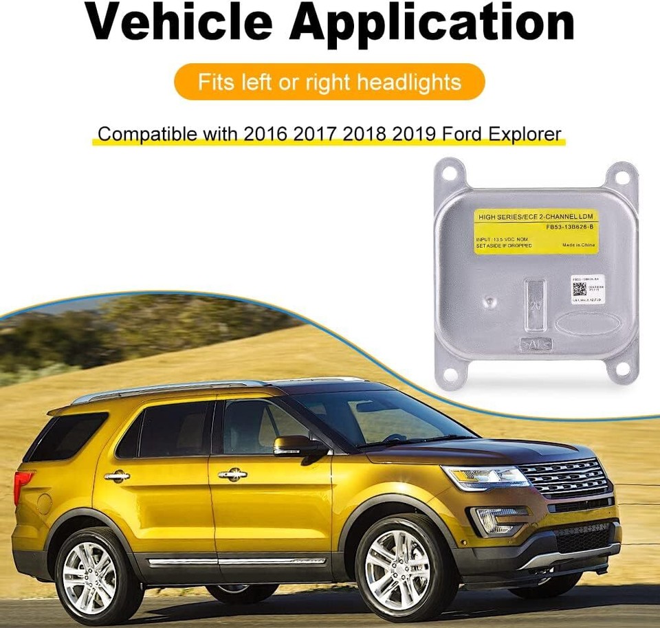 Headlight LED Module Ballasts For 2016-2019 Ford Explorer Replaces FB53 ...