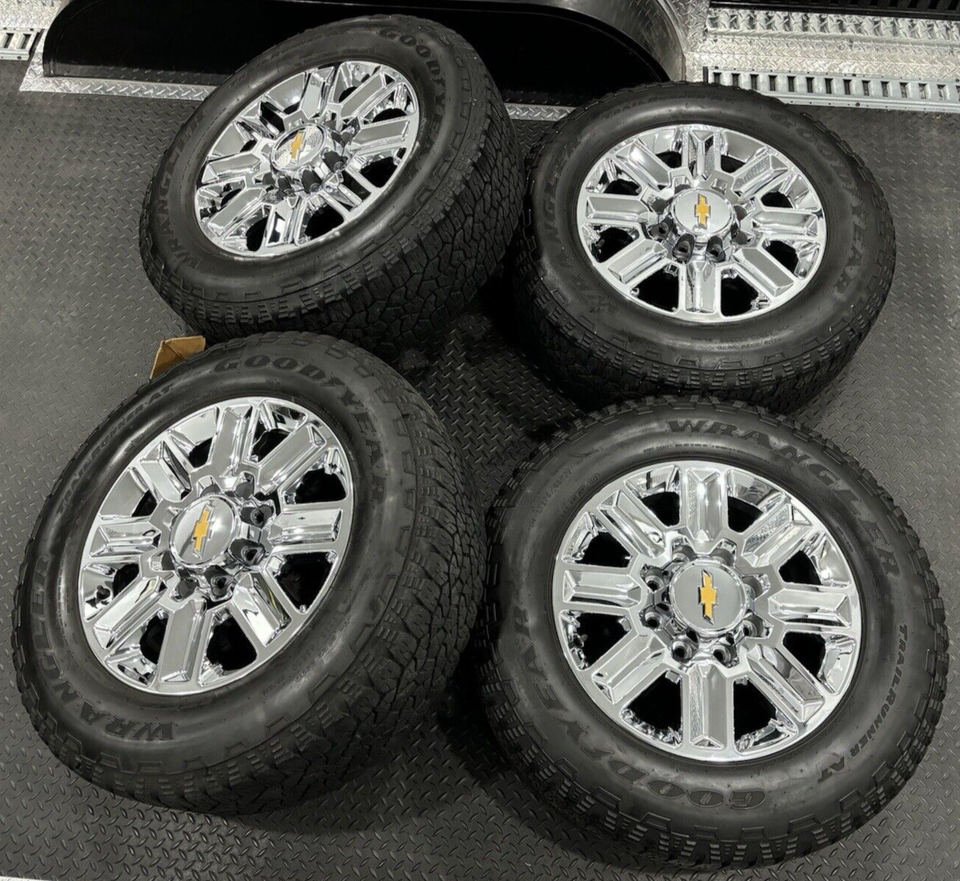 Chevy Silverado 20" High Country 2500 3500 OEM Chrome Wheels Rims Tires ...