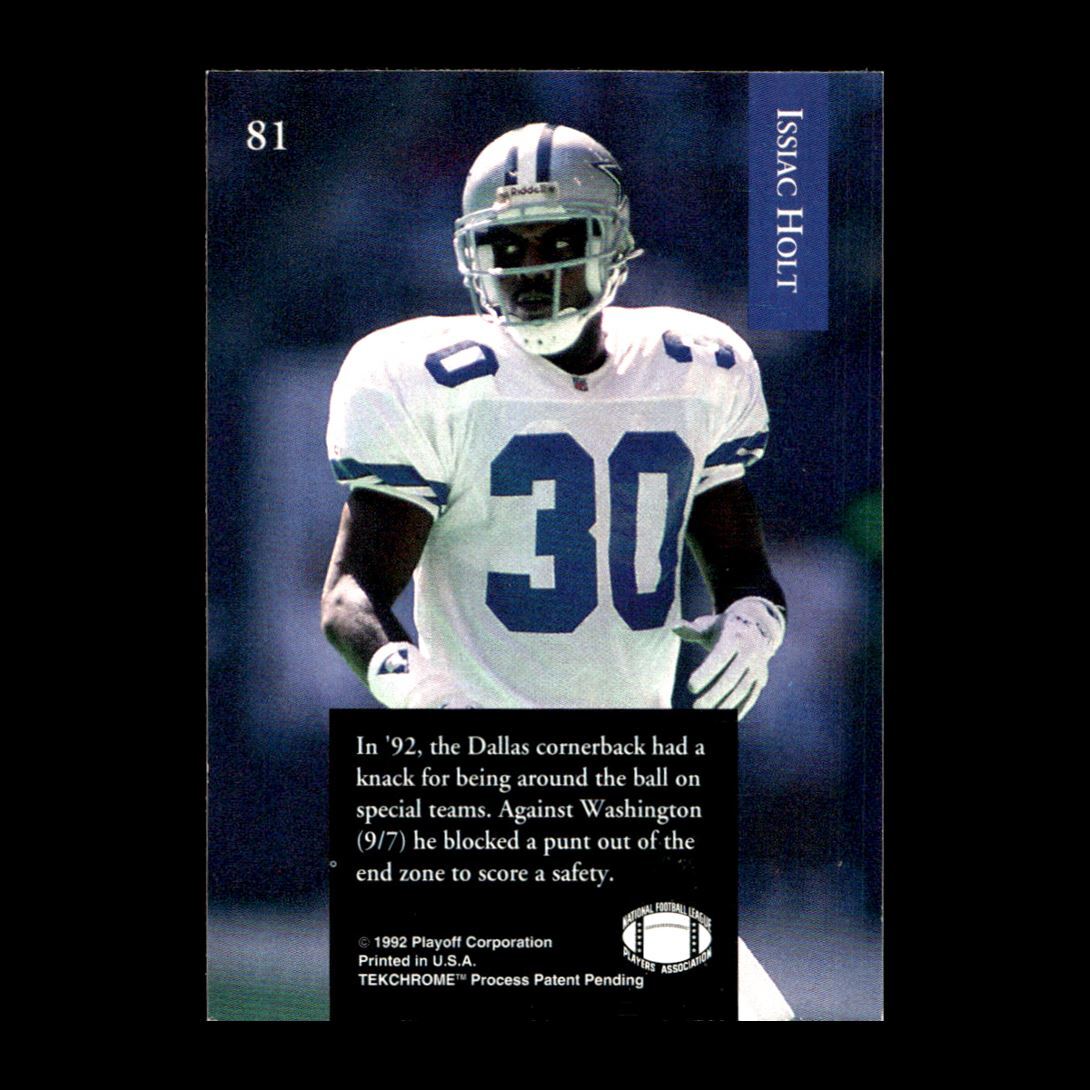 Issiac Holt 1992 Playoff Dallas Cowboys #81 R323A 96 | eBay