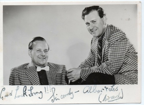 ALBERT AND LES WARD - Signed 6x4 Photograph - MUSIC - 1950'S TV & RADIO ...