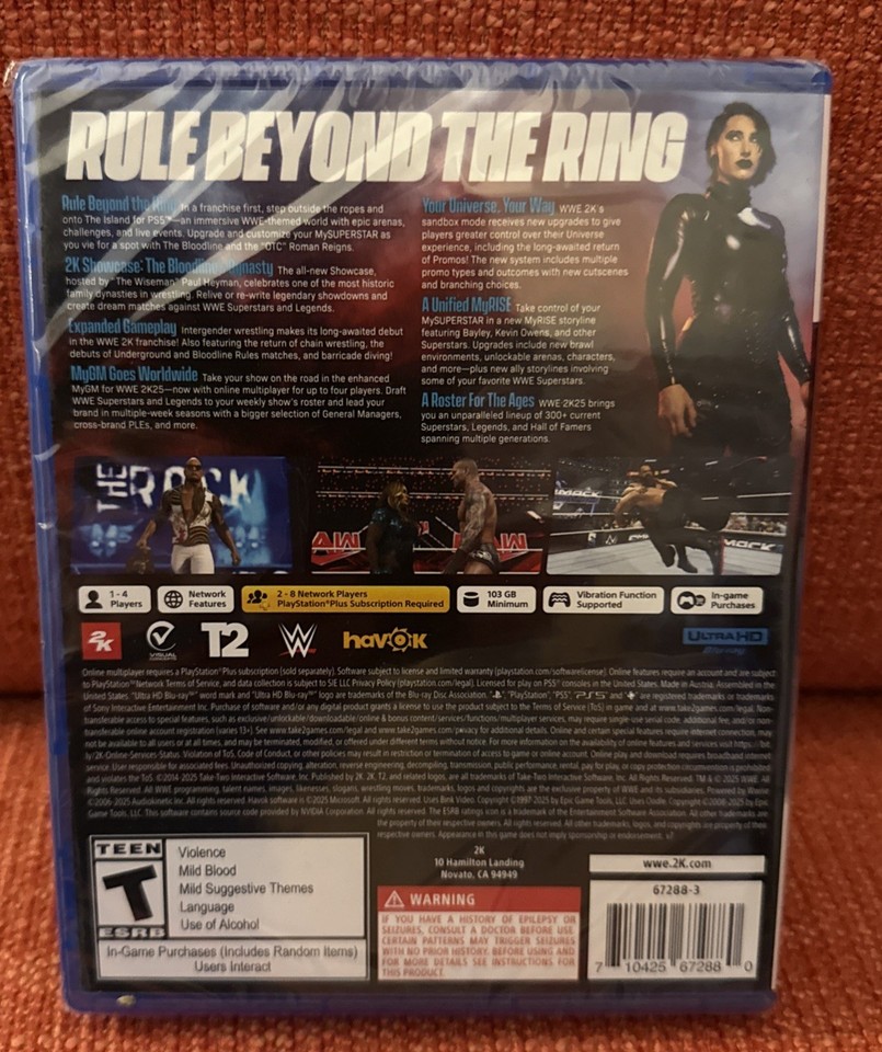 WWE 2K25 W2K25 2025 PS5 US Version 710425672880| eBay