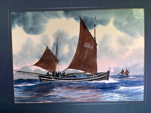Vintage Original Watercolor Painting by Tony Warren Marine Scene | eBay