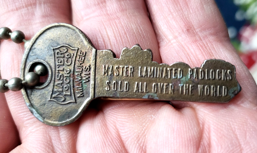Vintage 1933 World's Fair Souvenir "Good Luck" Master Lock Co. Key ...