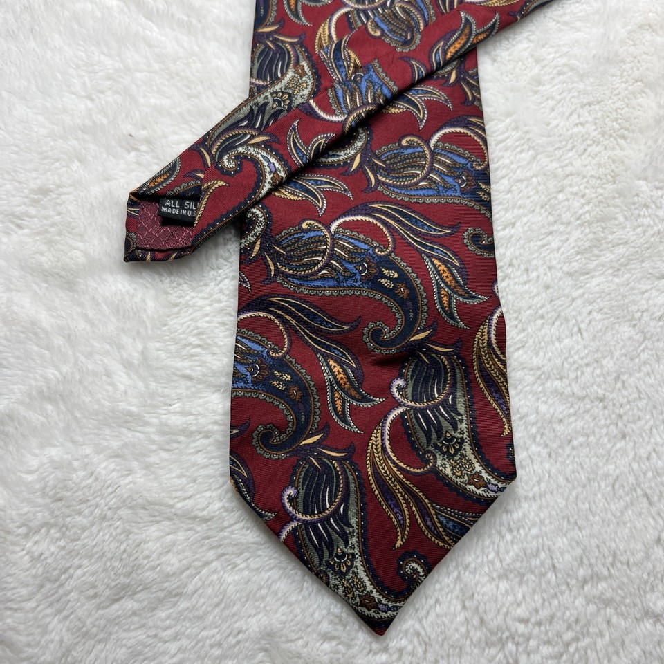 Christian Dior Monsieur Classic Neck Tie Paisley 100% Silk Made USA ...