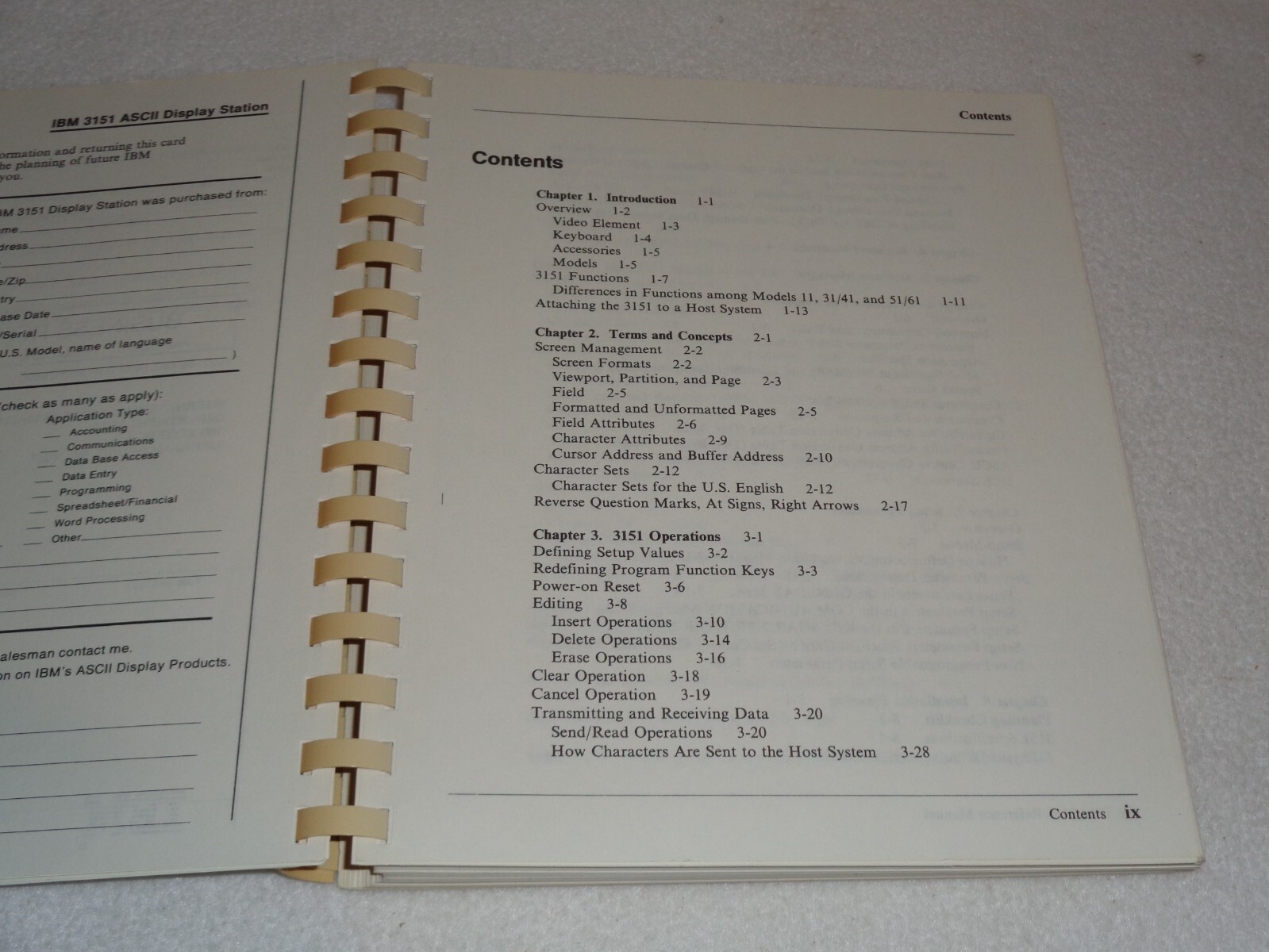 IBM 3151 ASCII Display Station 2nd Edition 1989 Rare Original Reference ...