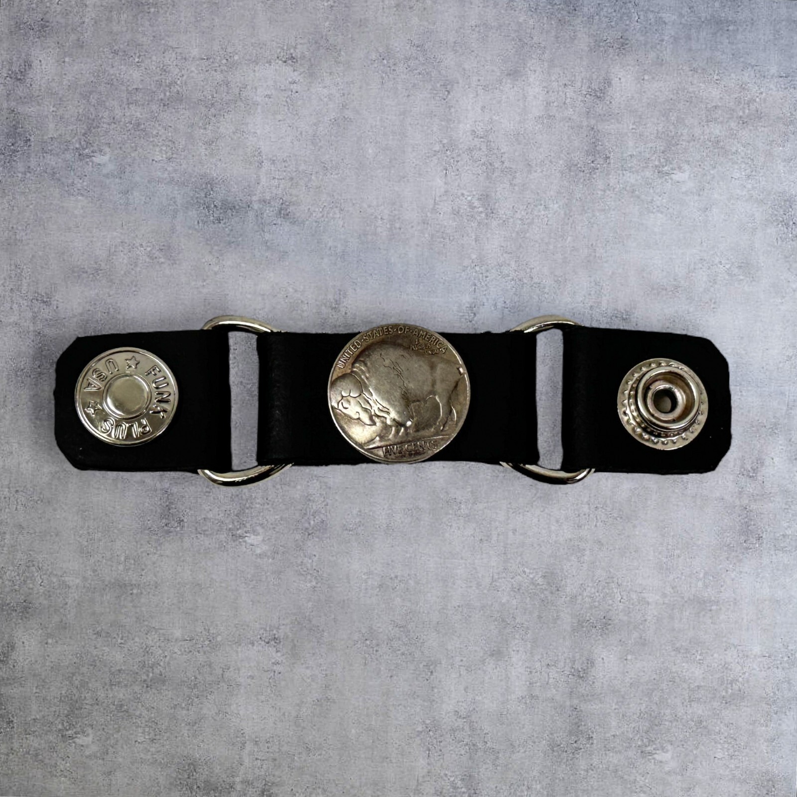 GENUINE LEATHER SKULL CROSS SNAP MOTORCYCLE BIKER VEST EXTENDERS MADE ...