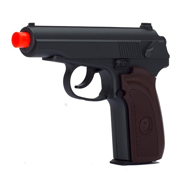 New G29W Metal Spring Airsoft Pistol in Black & Wood Shoots 245 FPS 6mm ...