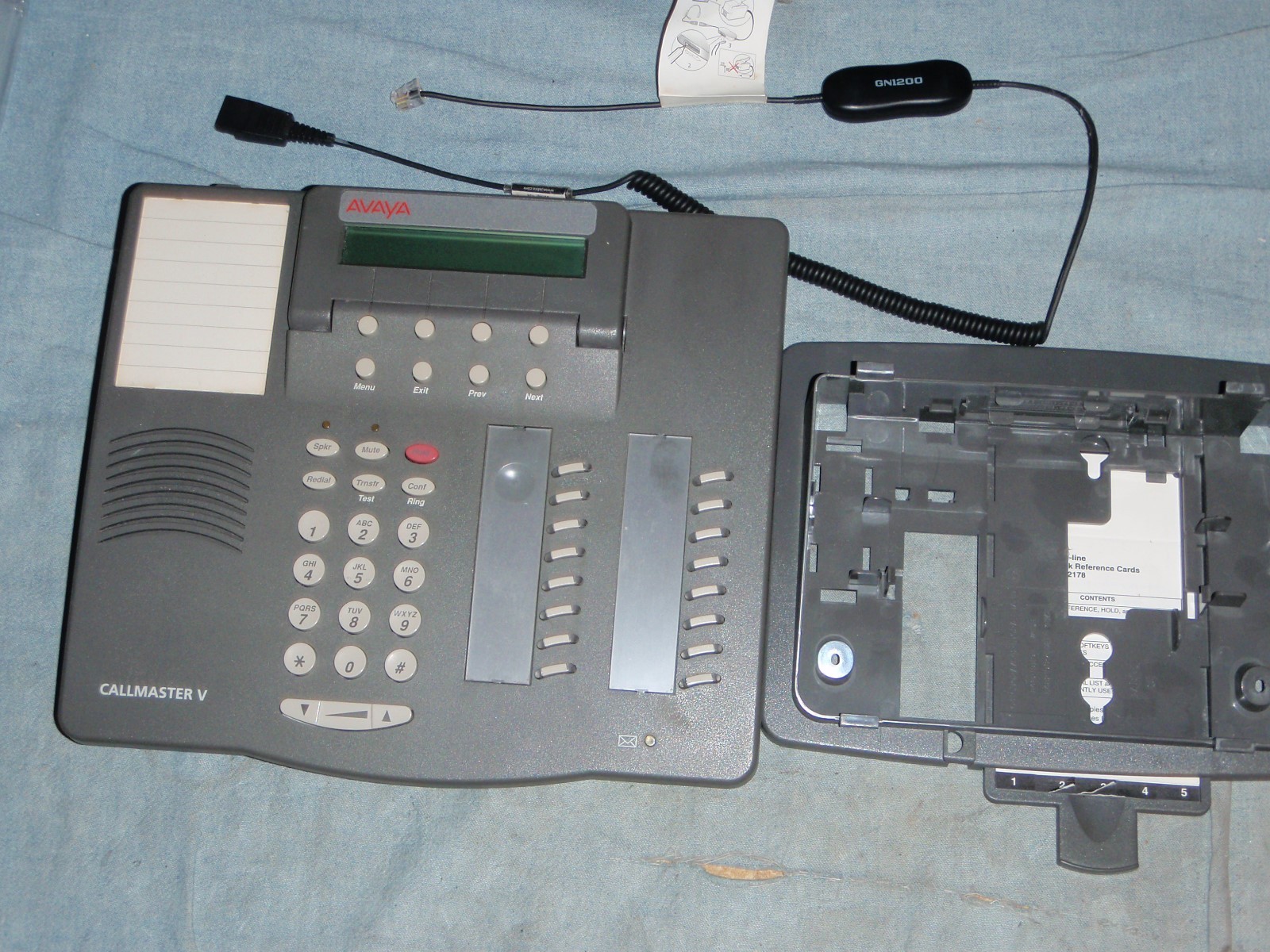 Avaya Callmaster V Telephone CMV 607B1 700022734 w/headset cord GN-1200 ...
