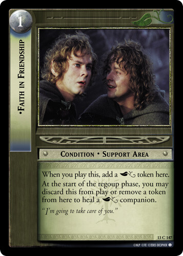 LOTR: Faith in Friendship [Ungraded] Bloodlines Lord of the Rings TCG ...