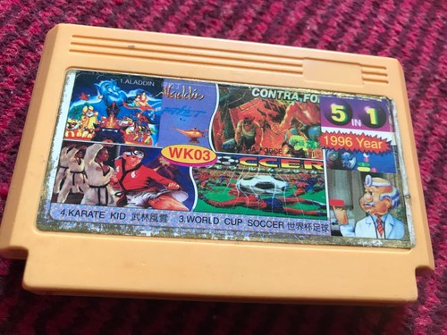 Famiclone Contra force - dr.Mario - aladdin - kid cartridge FC Famicom ...