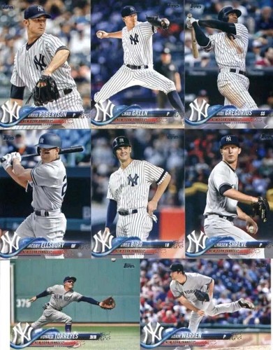 New York Yankees 2018 Topps 32 Card Team Set 4 Aaron Judge 2nd Year ...