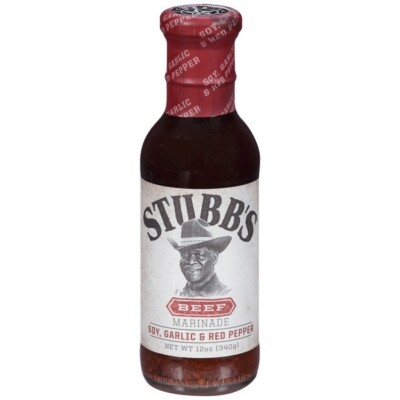 STUBBS MARINADE FOR BEEF WITH SOY GARLIC & RED PEPPER 12 OZ EACH (1) | eBay